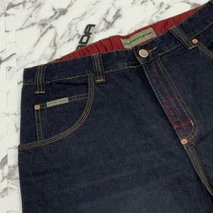 Dada | Shorts | Mens Dark Wash Red Pocket Denim Shorts | Poshmark